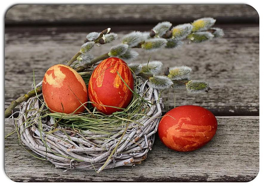 Velikonoční prostírání 037, malovaná vajíčka