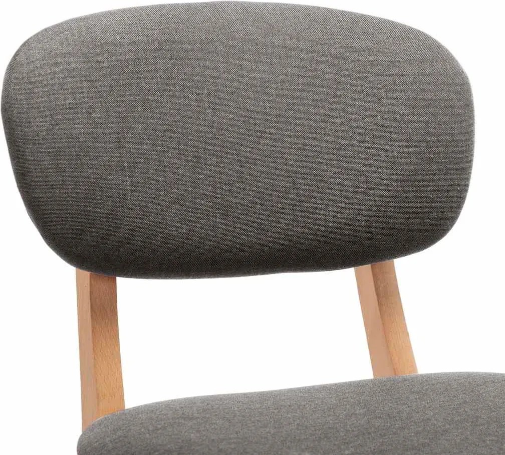 Barové židle 2 ks světle šedé textil 289367