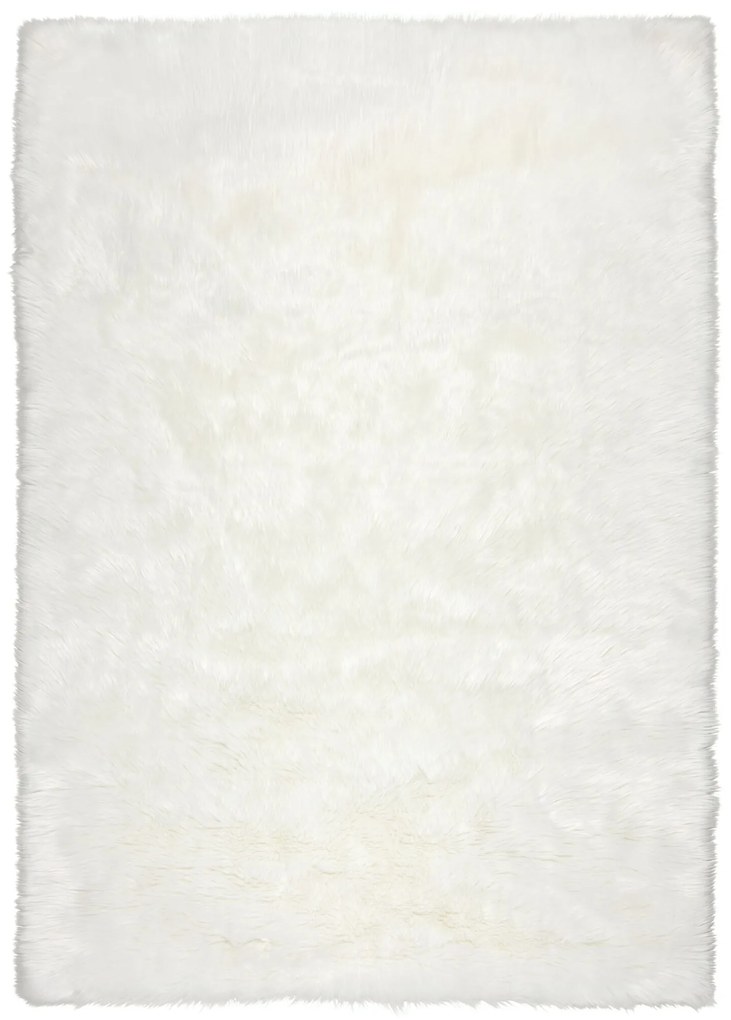 Flair Rugs, DOPRODEJ: 80x150 cm Kusový koberec Faux Fur Sheepskin Ivory, 80x150, bílá, ložnice