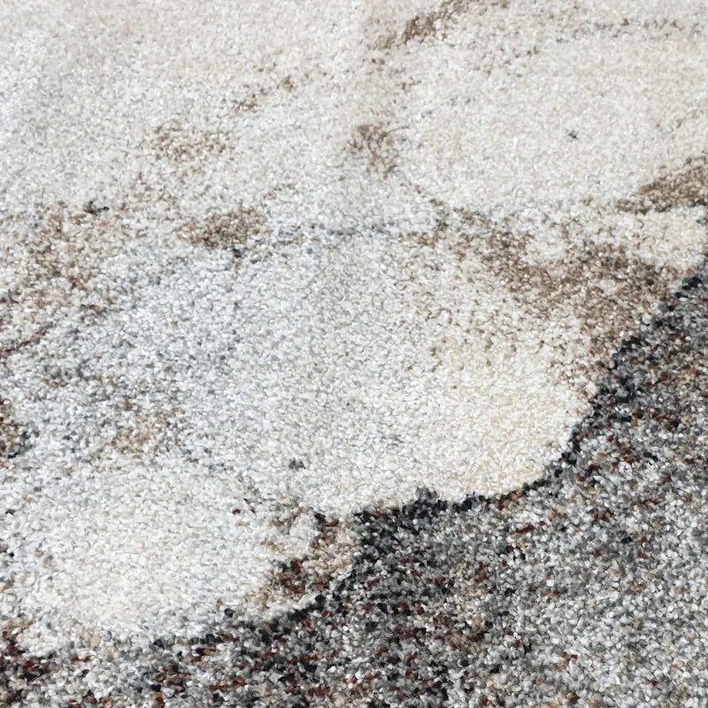 Spoltex, Kusový koberec Universe 841-86 grey/beige kruh, 160x160 (průměr) kruh, šedá, obývací pokoj