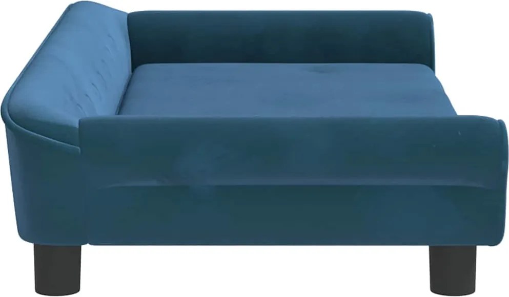 Pelíšek pro psy modrý 100 x 50 x 21 cm samet 172005