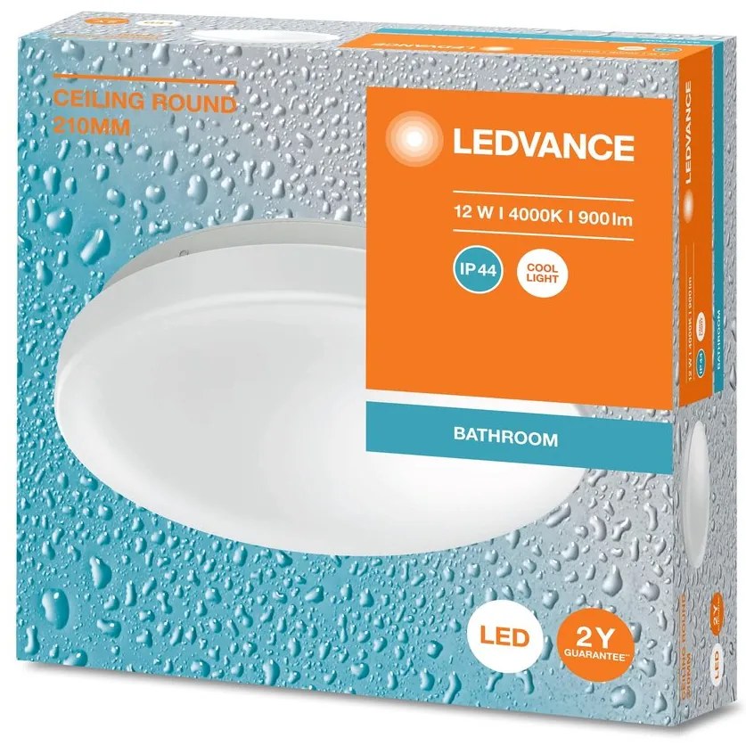 LEDVANCE LEDVANCE, Koupelnové stropní svítidlo, průměr 210mm, 900lm, 12W, 4000K, IP44, AC464790055