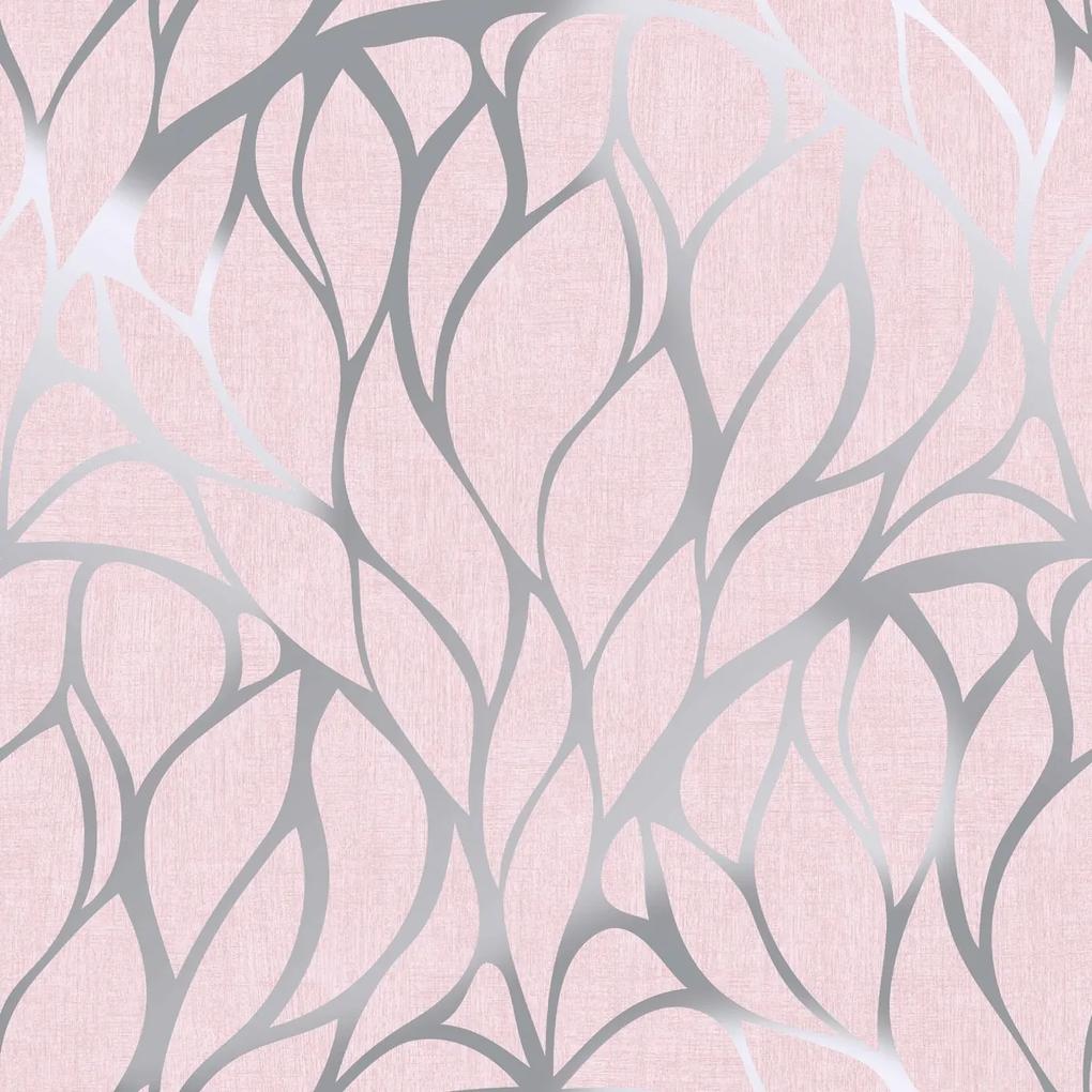 Závěs dekorační nebo látka, OXY Odlesk, růžovo šedý, 150 cm 150 cm