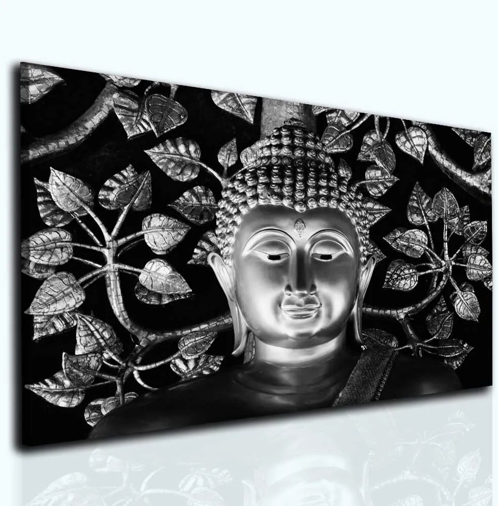 Obraz Buddha silver (120x80 cm) - InSmile ®
