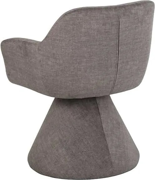Designová otočná židle Deimena šedý samet
