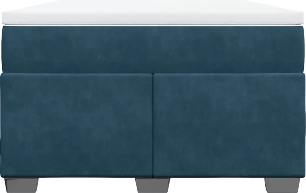 Box spring postel s matrací tmavě modrá 120 x 200 cm samet 3285279