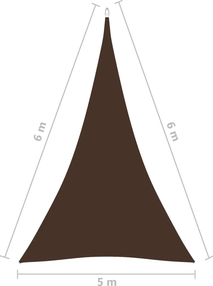 vidaXL Stínící plachta oxfordská látka trojúhelníková 5x6x6 m [135621] Barva: Béžová