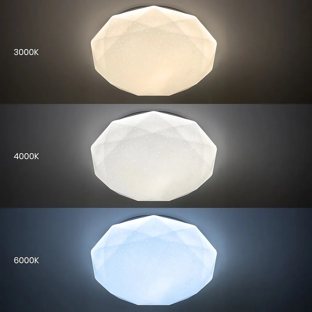 Stropní LED svítidlo Hex, 1x LED 72w, 3000-6000k, (fi 50 cm), w, s ovladačem