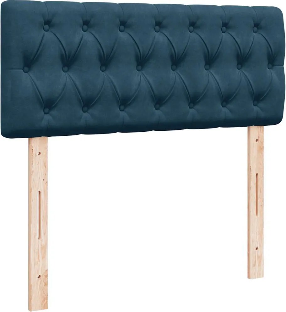 Box spring postel s matrací modrá 120 x 190 cm samet 3287696