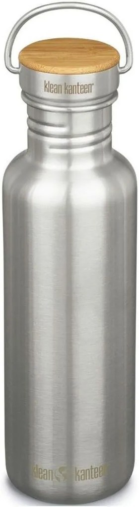 Láhev na pití klean kanteen reflect w/bamboo cap, brushed stainless, 800 ml