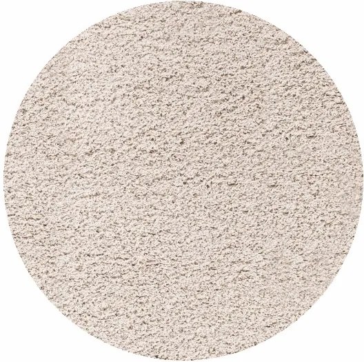 Ayyildiz Kusový koberec Shaggy Dream 4000 krémový vysoký vlas, kulatý 120x120 cm