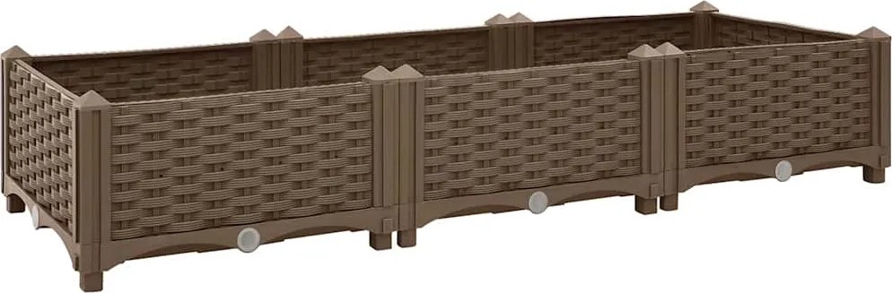 Vyvýšený záhon 120 x 40 x 23 cm polypropylen 316513