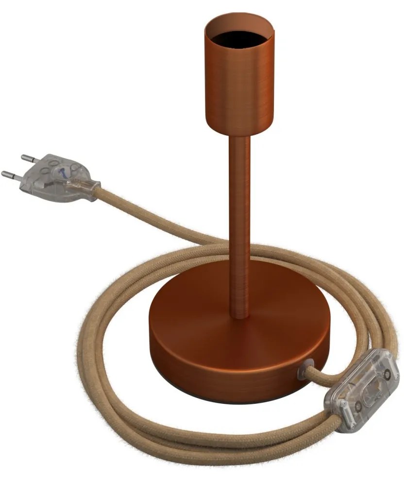 creative cables Kovová stolní lampa Alzaluce Velikost: 30 cm, Barva: Matná měď