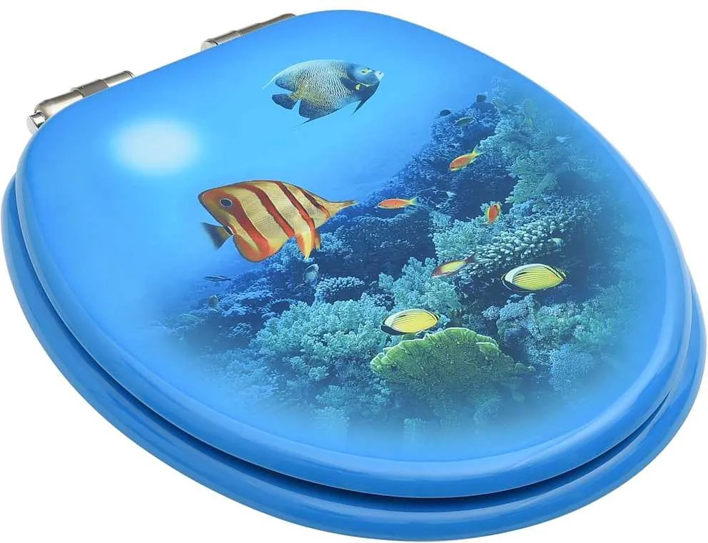 vivdaXL WC sedátka s funkcí pomalého sklápění 2 ks MDF podmořský motiv 3056414