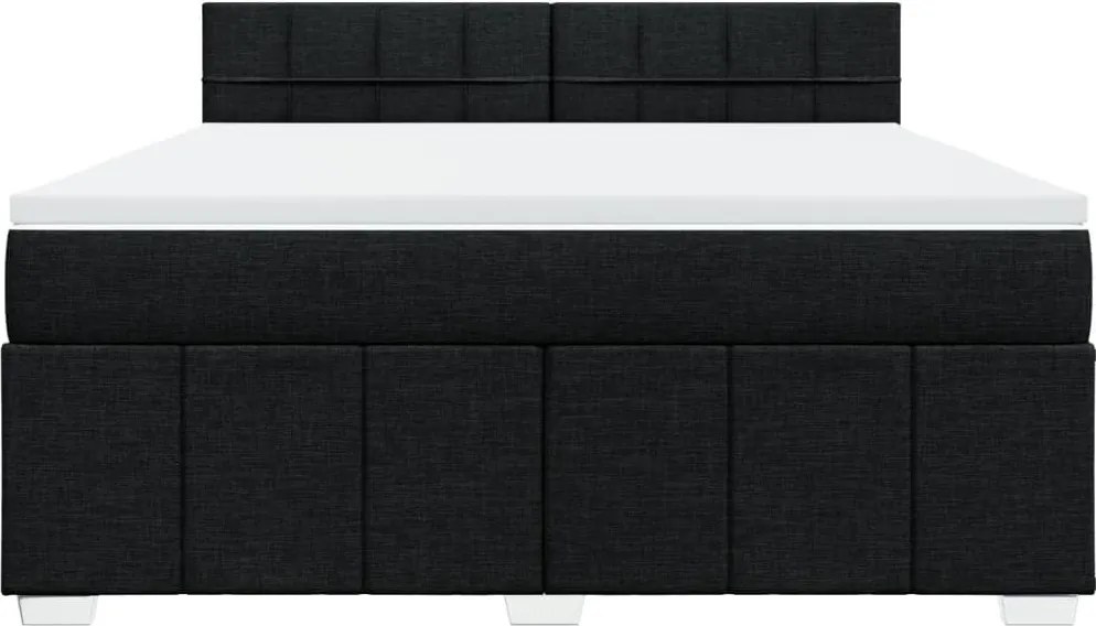 Box spring postel s matrací černá 180x200 cm textil 3289449