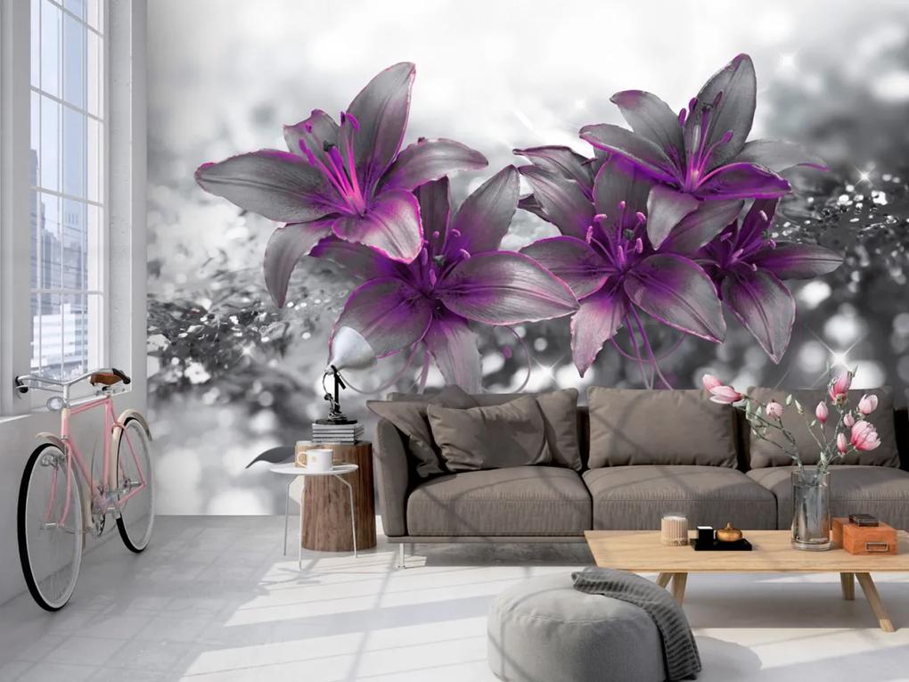 Samolepicí fototapeta mrazivá lilie purple Velikost (šířka x výška): 441x315 cm