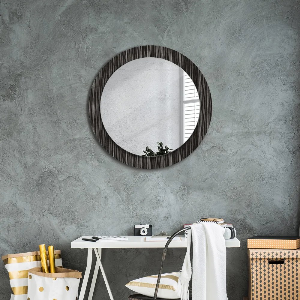 Kulaté dekorativní zrcadlo na zeď Abstraktní kovový fi 70 cm