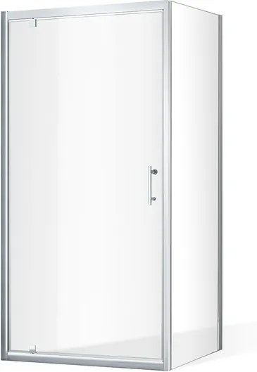 Obdélníkový sprchový kout 1000x800 mm
Instalační rozměr: 985–1000 mm × 785–800 mm
 - Otevírací jednokřídlé sprchové dveře OBDO1 s pevnou stěnou OBB Roltechnik OUTLET