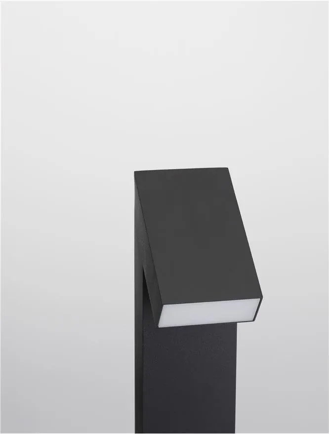 NV 9020931 Venkovní sloupkové svítidlo BRIGITTA černý hliník a akrylový difuzor proti oslnění LED 6W 3000K 100-240V IP65 - NOVA LUCE
