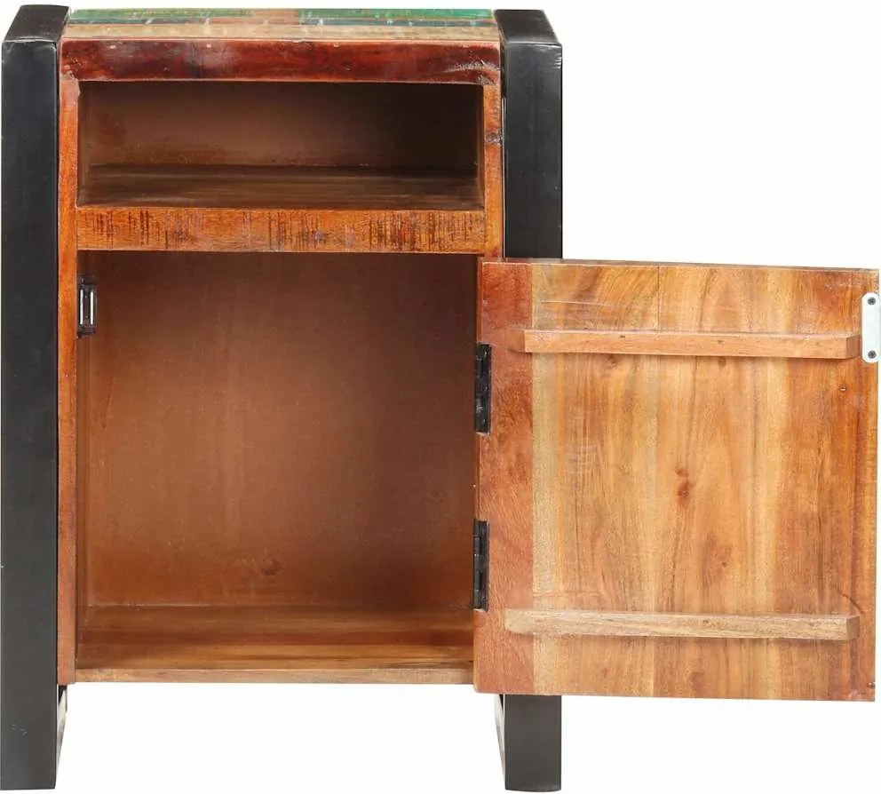 Noční stolek 40 x 35 x 55 cm masivní recyklované dřevo 321568