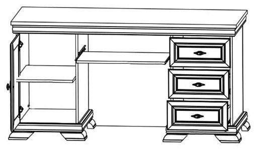KORA s | psací stůl KB | 149 cm | samoa king