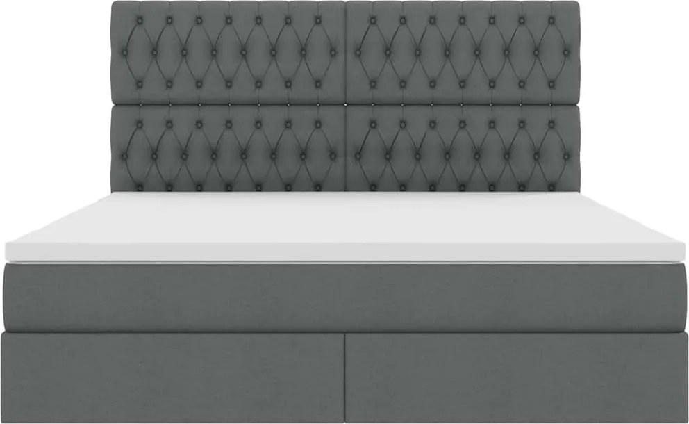 Postel s úložným prostorem a matrací Tmavě šedá 160 x 200 cm 3371854