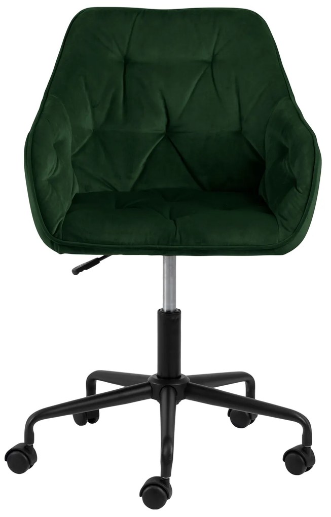 Obrotowy fotel biurowy Regulowany Kubełkowy Pikowany Zielony OMANES
