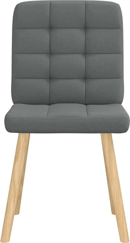 Otočné jídelní židle 6 ks tmavě šedé textil 3315462