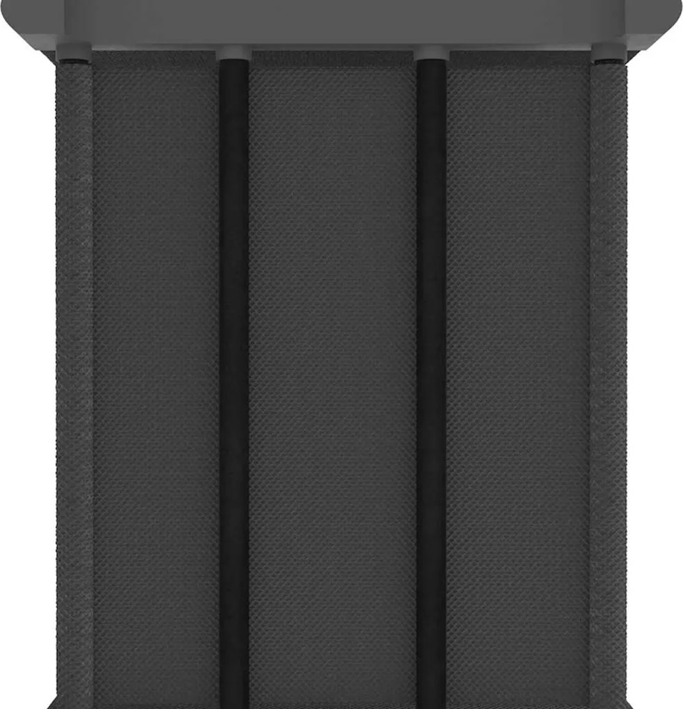 Výstavní police 15 přihrádek s boxy šedá 103x30x175,5 cm textil 322621