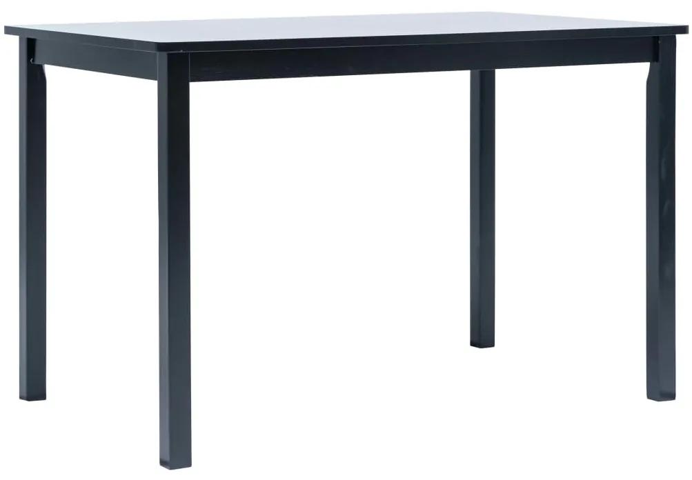 Jídelní stůl - masivní kaučukovník - černý | 114x71x75 cm