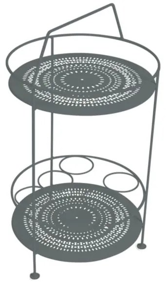 Šedý zahradní barový stolek Fermob Montmartre, ⌀ 40 cm