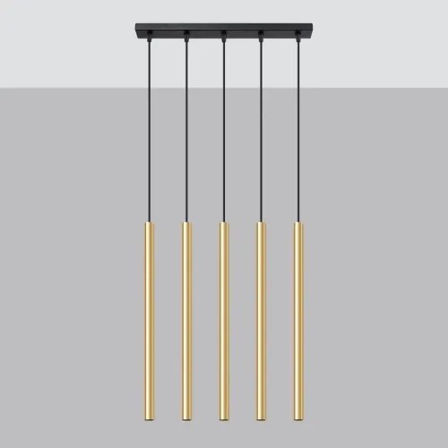 Závěsná lampa SOLLUX PASTELO 5L leštěné zlato G9 5x8W bez žárovky SL.1198
