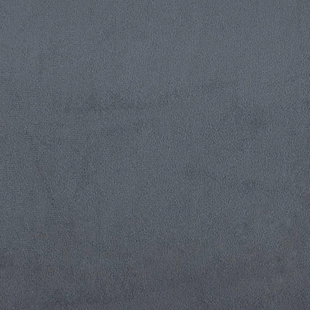 Lavice tmavě šedá 110 x 40 x 49 cm samet - Default Title