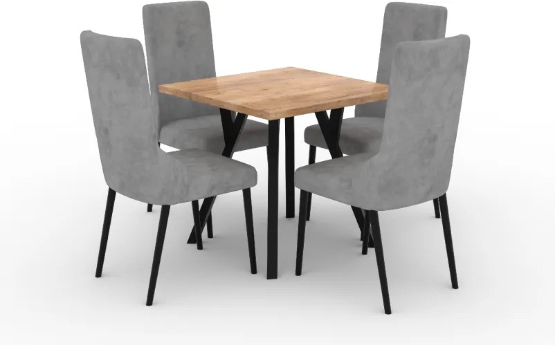 ADRK Furniture Sada stůl s židlemi RODOS 83 SE-ROD-83-L
