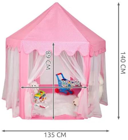 ISO 6104 Dětský stan Palác pro princezny - růžový