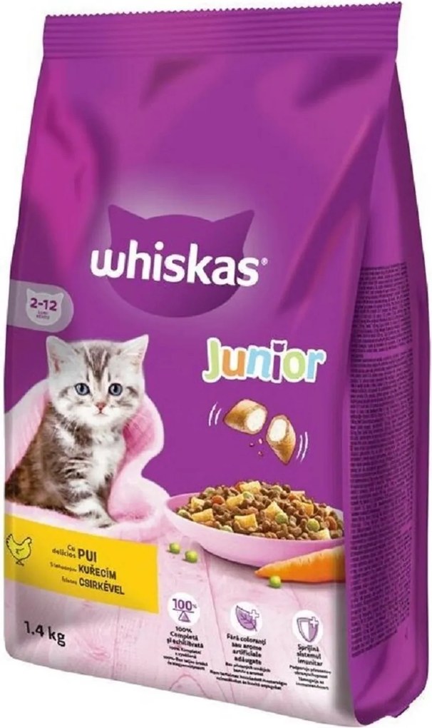 Whiskas Granule pro kočky junior kuřecí, 1,4kg