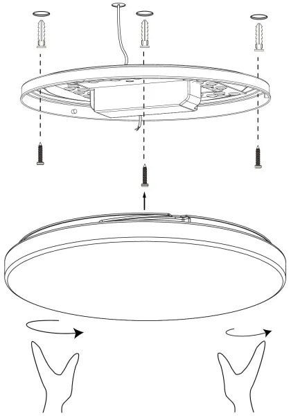 Eglo 900001 -LED Stmívatelné stropní svítidlo TOTARI-ZLED/19,2W/230V 2700-6500K