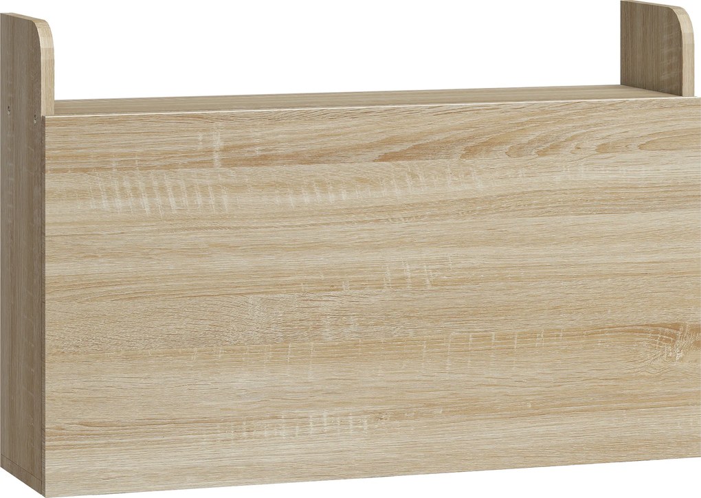 HOMCOM nástěnný psací stůl, skládací stůl s úspornými policemi pro domácnost a kancelář, 77 x 20 x 51 cm