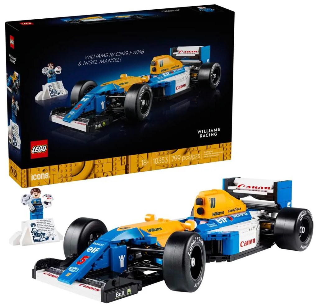 Lego icons 10353 williams racing fw14b a nigel mansell 5702017815862
