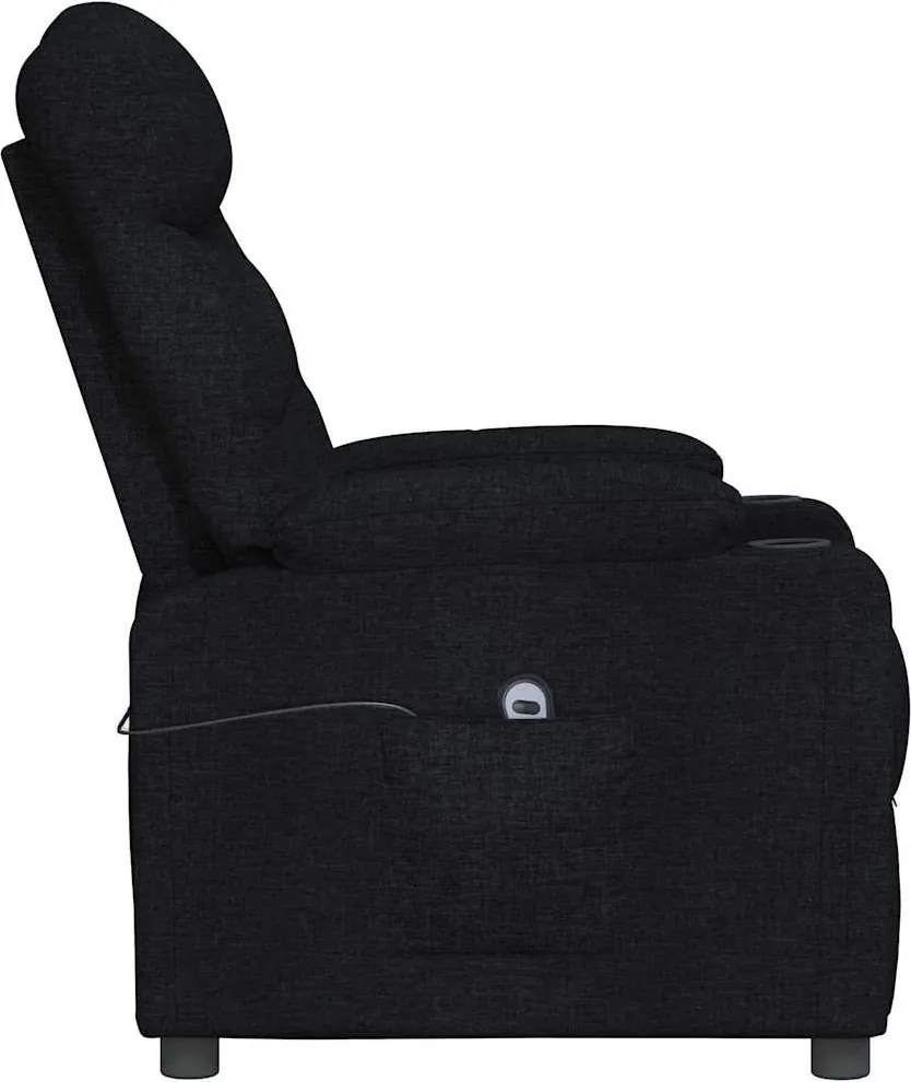 Elektrické polohovací křeslo černé textil 3098817