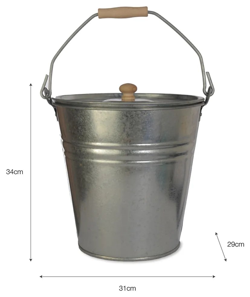 Plechový kyblík s poklopem Bucket Garden Trading