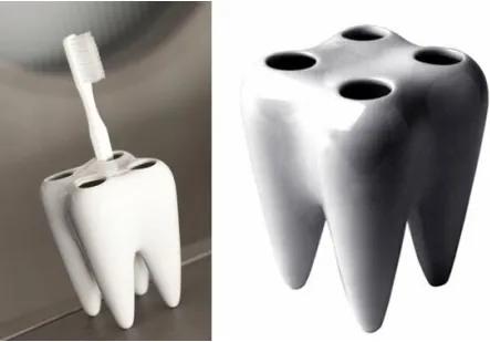DR Držák na zubní kartáčky ve tvaru zubu