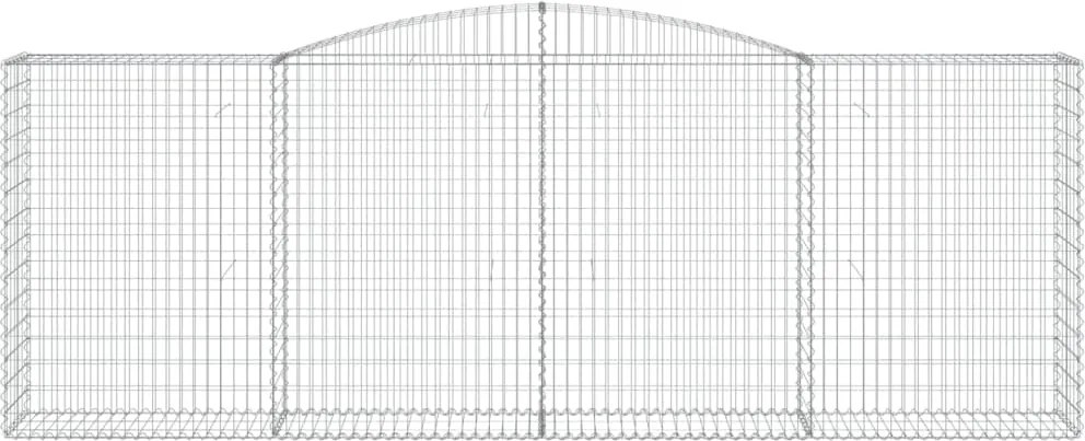 Klenutý gabionový koš 400 x 50 x 140/160 cm pozinkované železo 153537