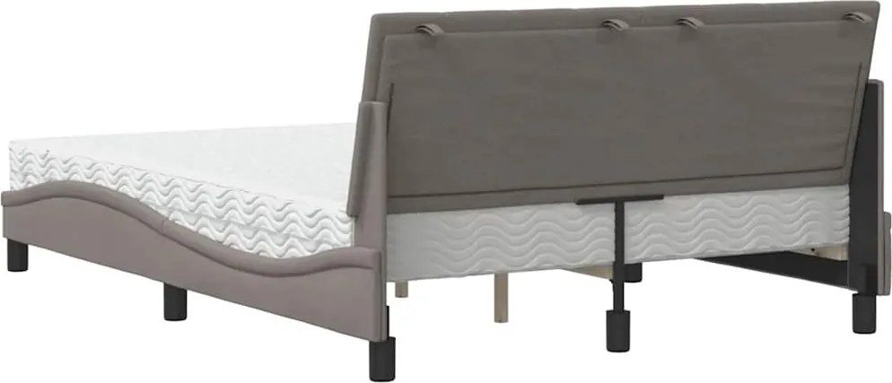 Postel s matrací Hanko taupe 120 x 200 cm textil 3310521