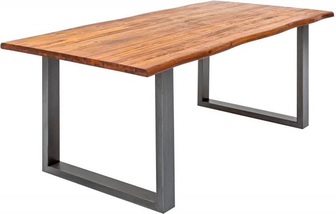 Deflee jídelní stůl GENESIS 160-CM masiv akácie JS37503masivní akáciové dřevo, ocelová základna  160 cm x 75 cm x 90 cm