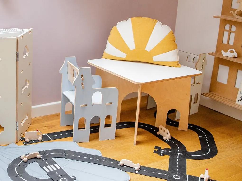Myminihome Dětský stůl RONDO + dětská židle se skluzavkou Zvolte barvu: Mátová, Zvolte variantu: S jednou židlí