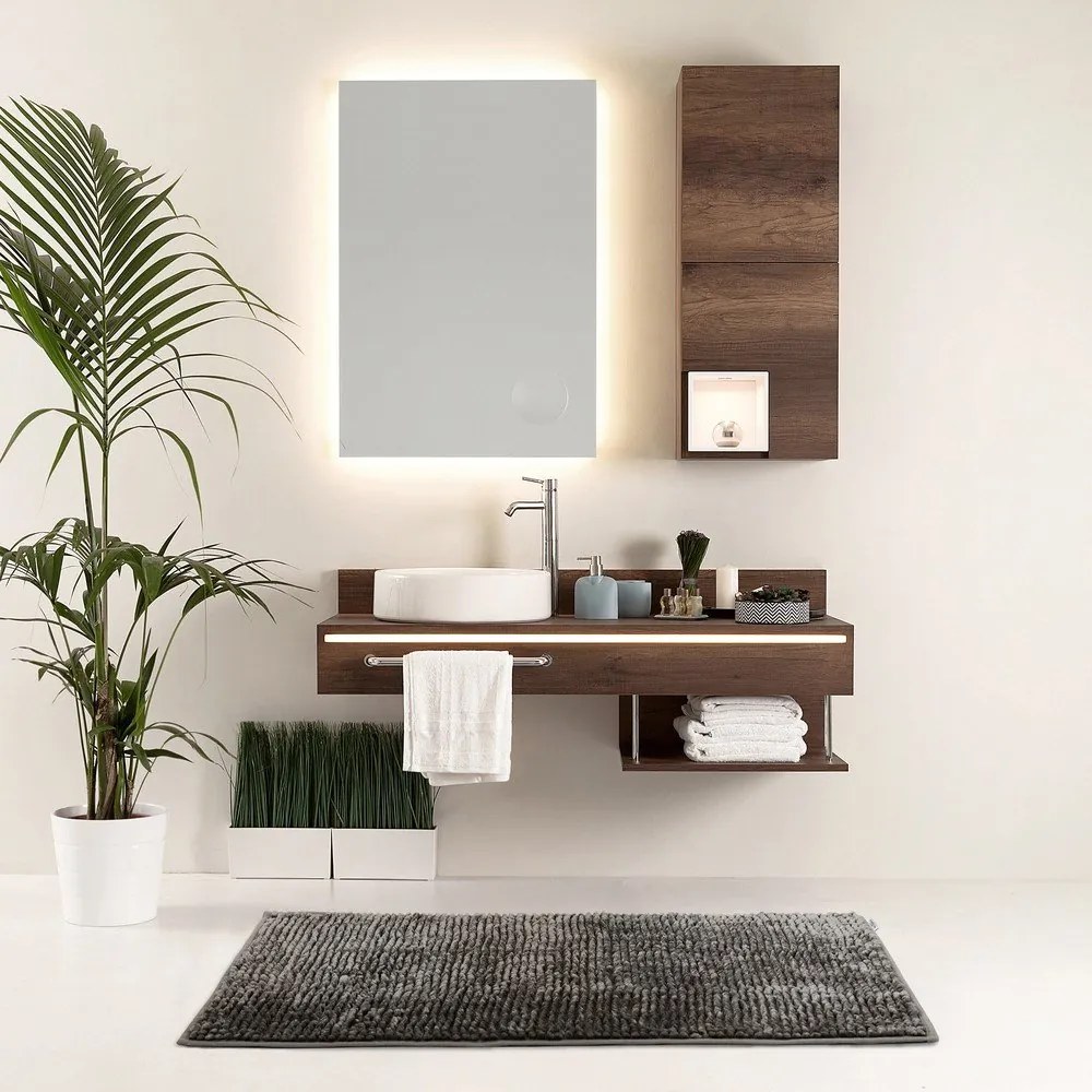Tmavě šedá koupelnová předložka 70x120 cm Bati – Restilo