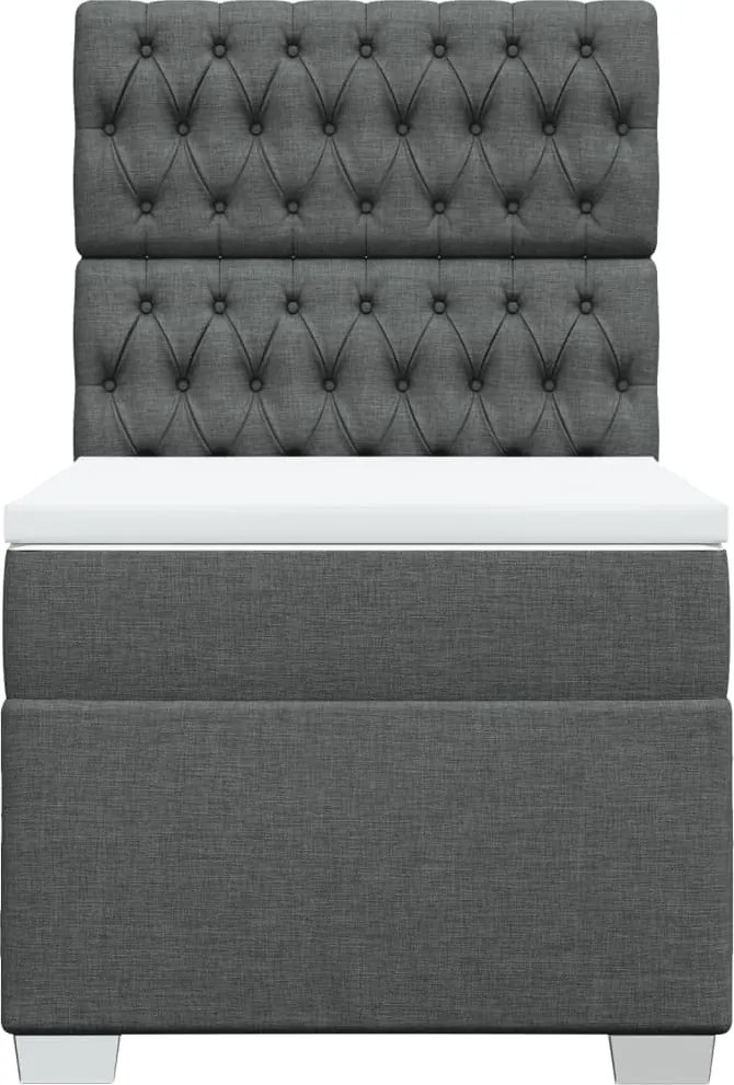 Box spring postel s matrací tmavě šedá 90x190 cm textil 3290351