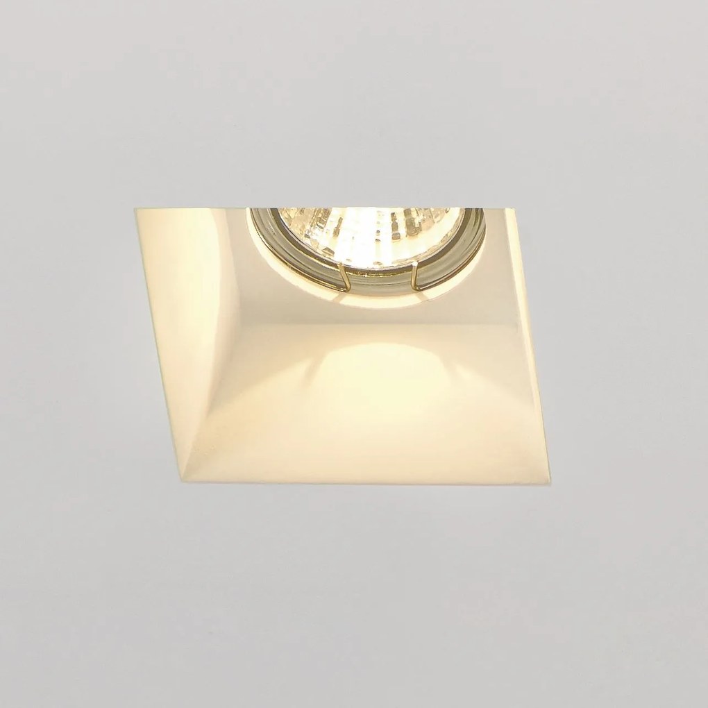 SLV 148071 Plastra downlight, vestavěné sádrové svítidlo, 1x35W GU10 rozměr 13x13cm