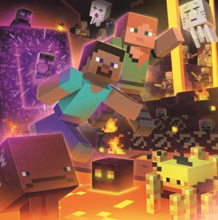 RAVENSBURGER Puzzle 3x49 dílků Minecraft Biomes 21x21cm skládačka 3v1 2405621